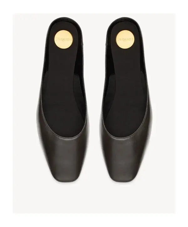 Saint Laurent Lido Square Toe Slip-on Sandals