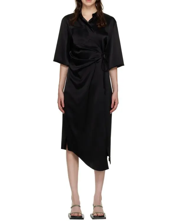 Nanushka Asymmetrical Wrapped Dress
