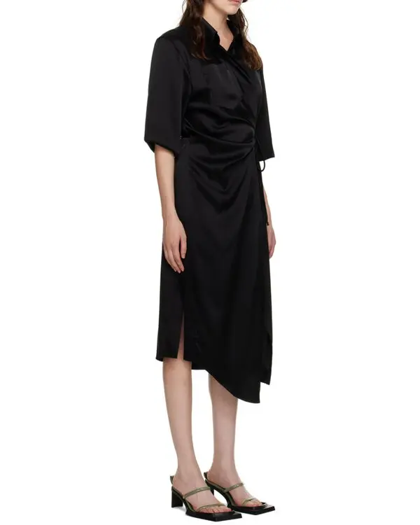 Nanushka Asymmetrical Wrapped Dress