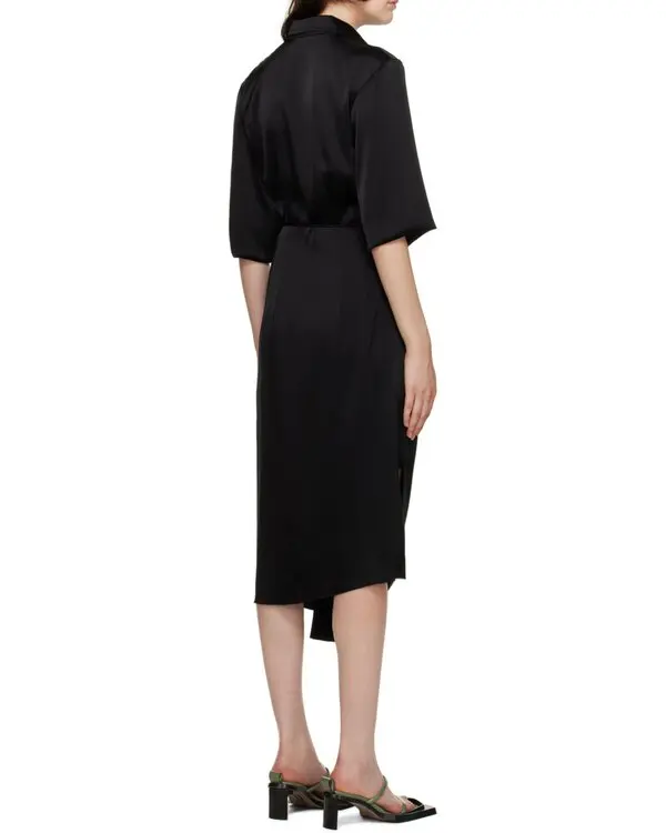 Nanushka Asymmetrical Wrapped Dress