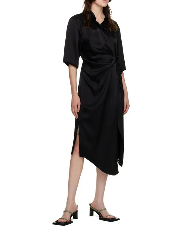 Nanushka Asymmetrical Wrapped Dress