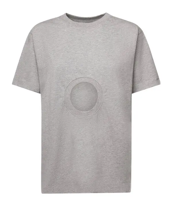 Coperni Window Circular Opening T-shirt - Gray