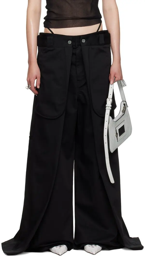 JEAN PAUL GAULTIER Low-rise Casual Pants - Black