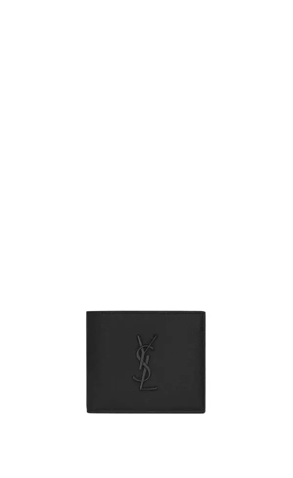 Saint Laurent Monogram Plaque Bi-fold Wallet