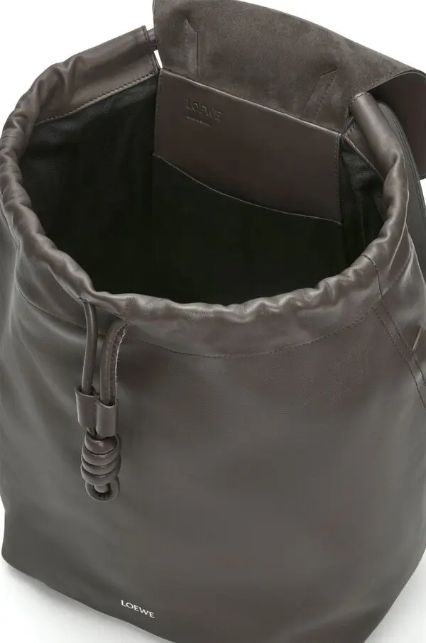 Loewe Flamenco Backpack In Shiny Supple Calfskin