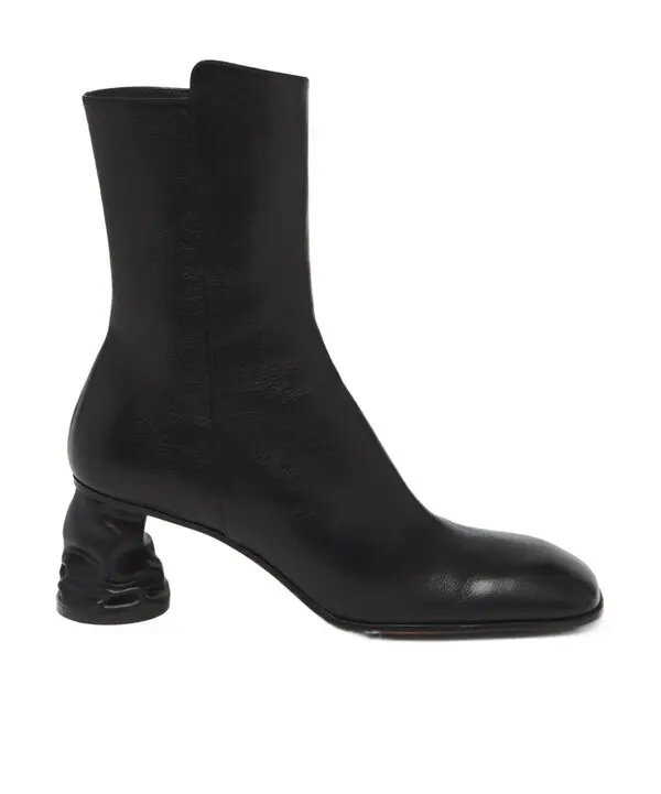 Alexander McQueen Crush Side-zip Ankle Boots