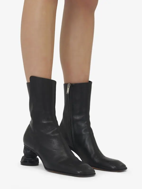Alexander McQueen Crush Side-zip Ankle Boots