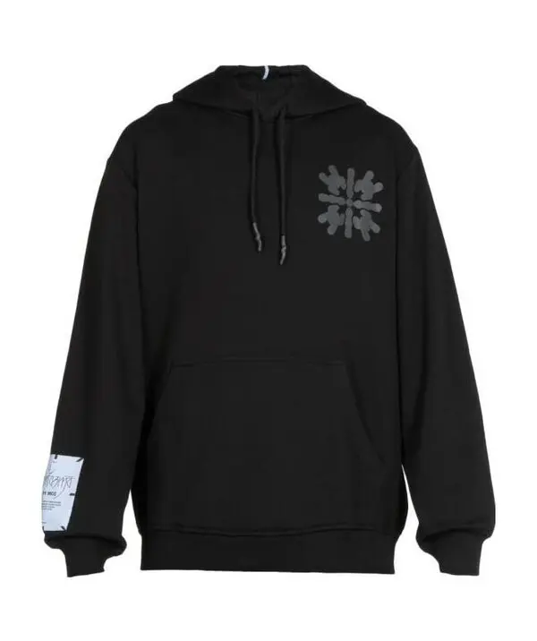 Alexander McQueen Abstract-print Cotton Hoodie - Black