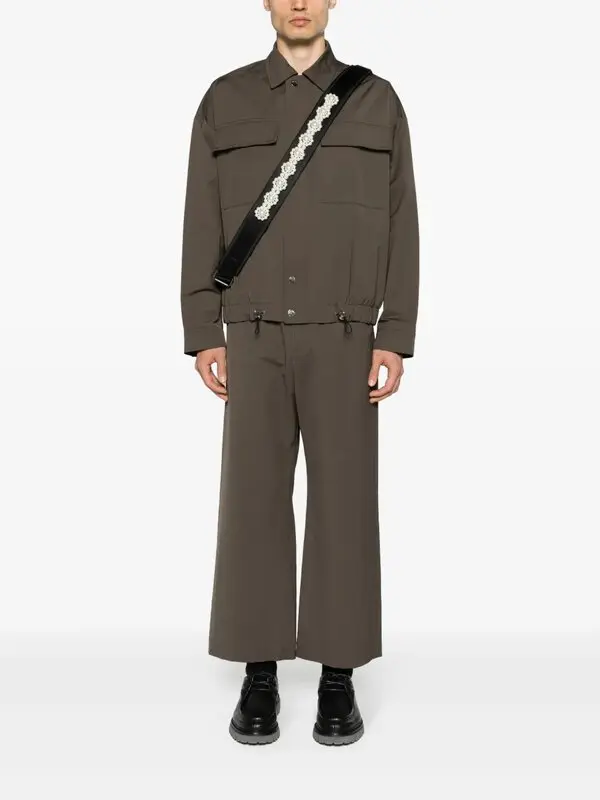 Nanushka Drawstring Straight-leg Trousers - Black