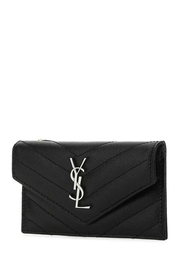 Saint Laurent Logo Quilted Flap Wallet