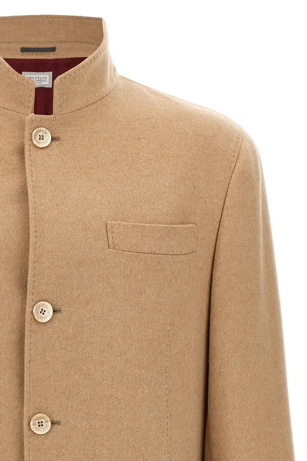 Brunello Cucinelli Stand Collar Short Coat