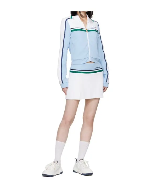Casablanca Piqué-weave Skirt With Logo Detailing