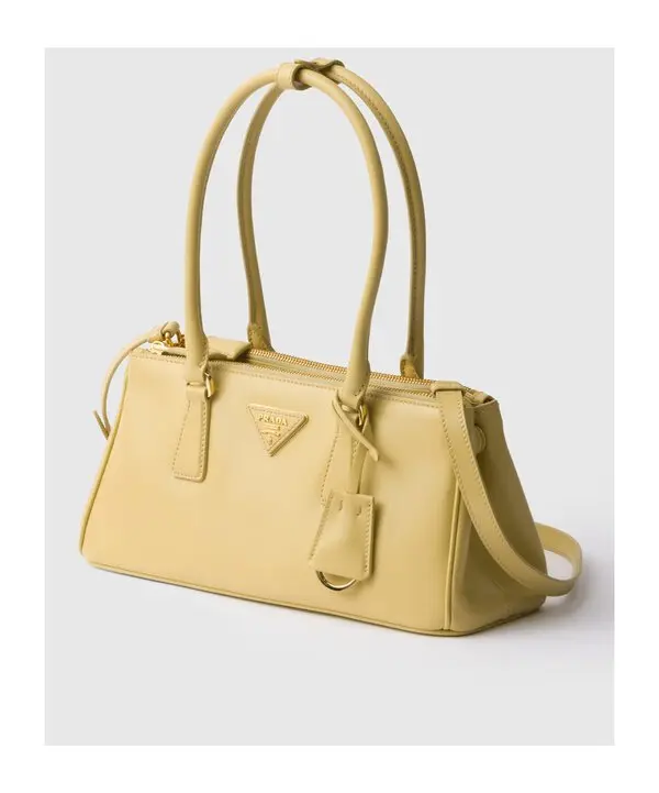 Prada Galleria Medium Leather Bag - Vanilla
