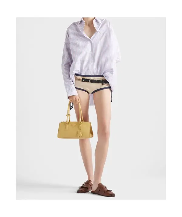 Prada Galleria Medium Leather Bag - Vanilla