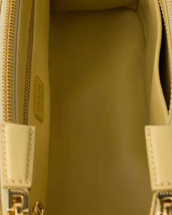 Prada Galleria Medium Leather Bag - Vanilla