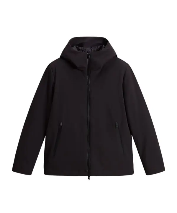 Woolrich Softshell Jacket With Hood And Zip Fastening