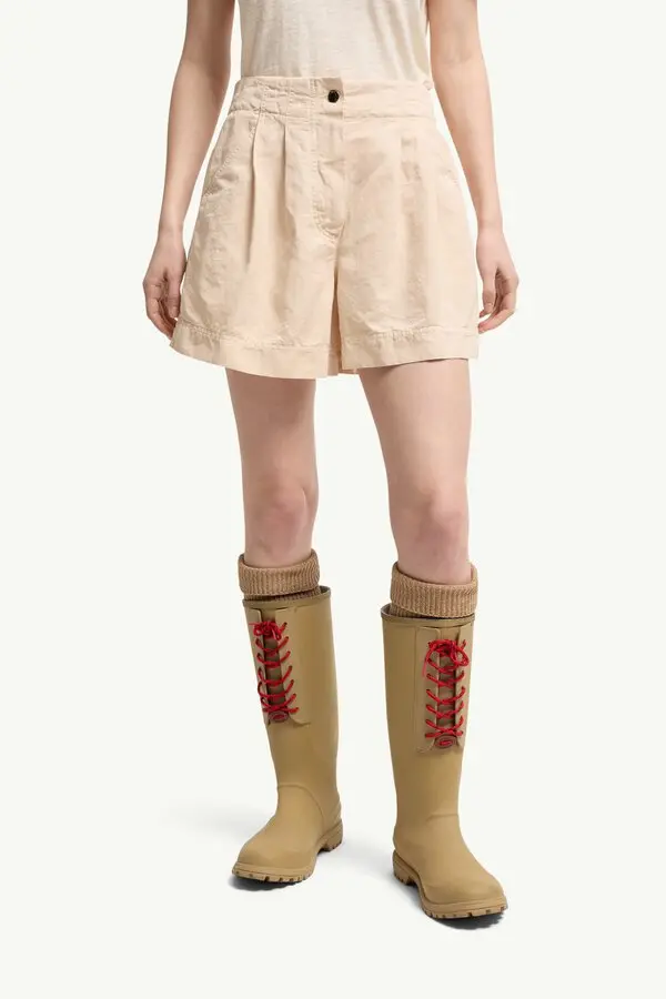 Moncler Cotton Linen Blend Shorts