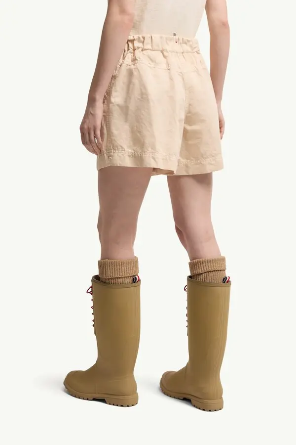 Moncler Cotton Linen Blend Shorts