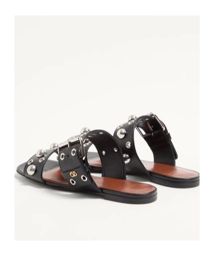 Valentino Garavani Nellcôte Eyelet Detailed Buckled Slide Sandals