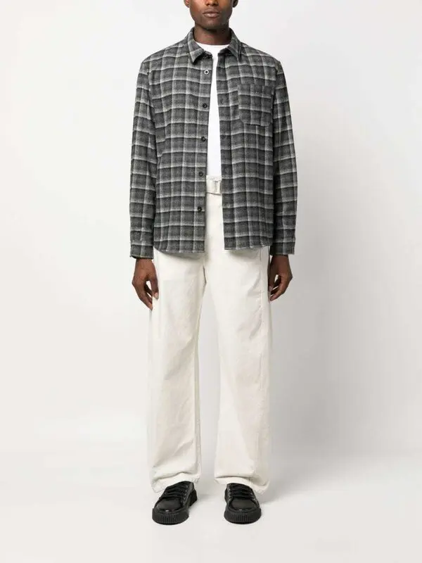 A.p.c. Checked Wool-blend Shirt