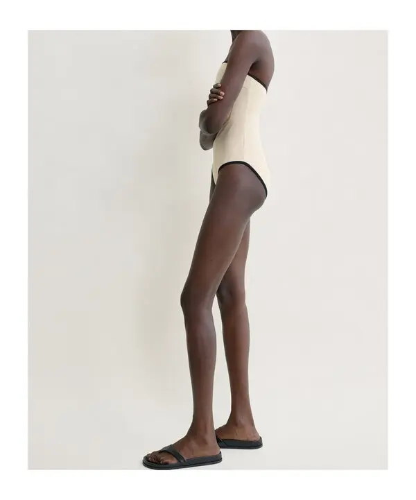 TOTEME Strapless Swimsuit With Contrasting Trim
