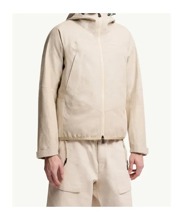 Moncler Blagnac Linen Hooded Jacket