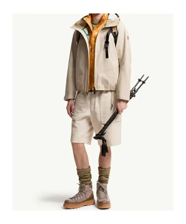 Moncler Blagnac Linen Hooded Jacket
