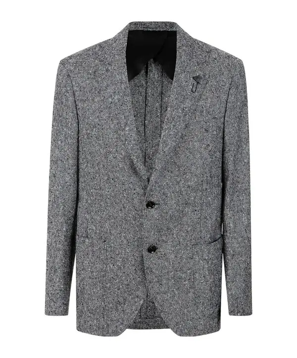 LARDINI Textured Two-button Blazer