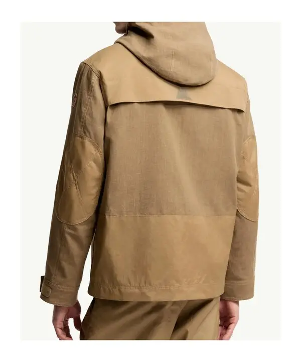 Moncler Givors Linen Hooded Jacket - Light Brown