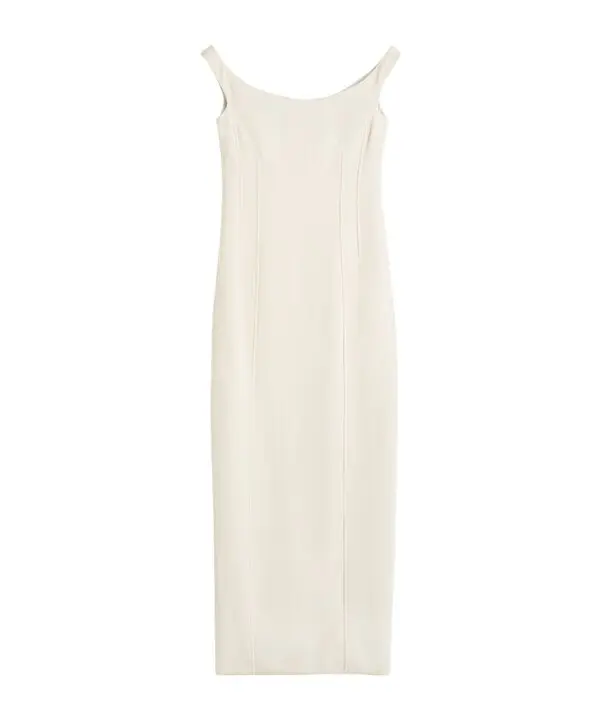 TOTEME Off-the-shoulder Maxi Dress - Eggnog