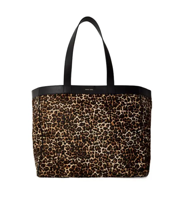ANINE BING Medium Rio Leopard Print Tote
