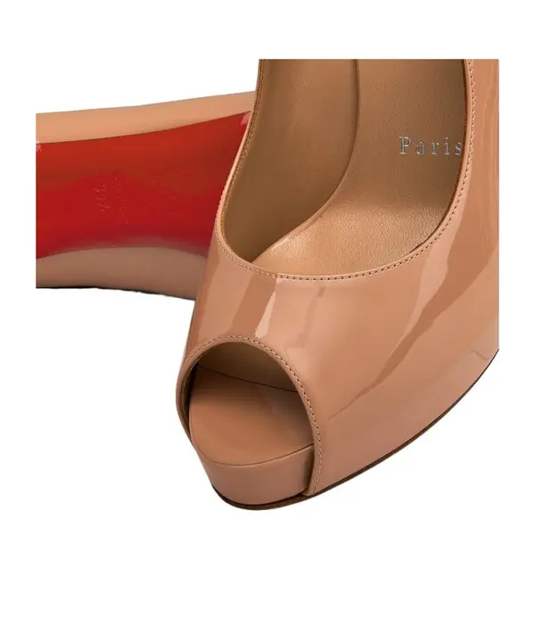 CHRISTIAN LOUBOUTIN Alta Hot Chick Patent Leather Peep-toe Pumps