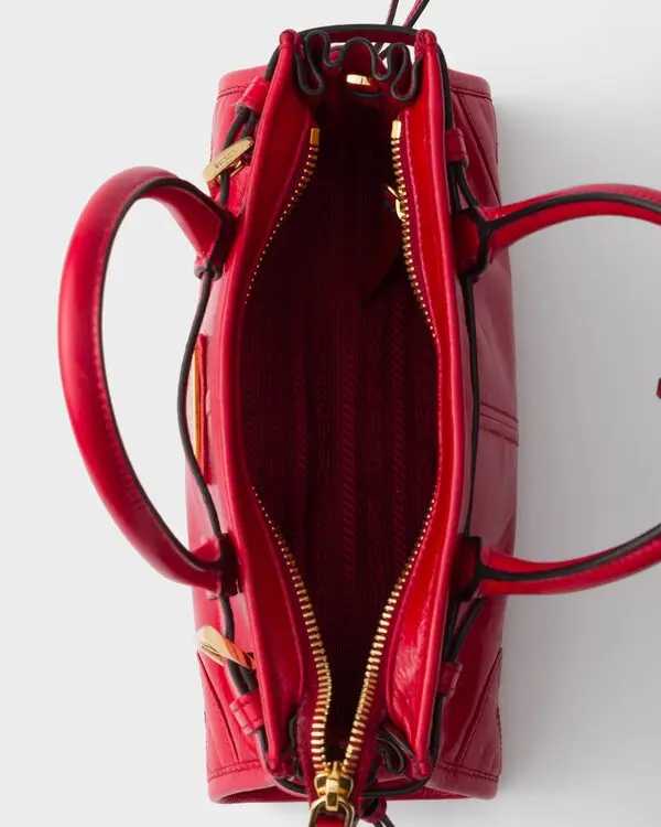 Prada Bonnie Leather Mini Handbag - Red
