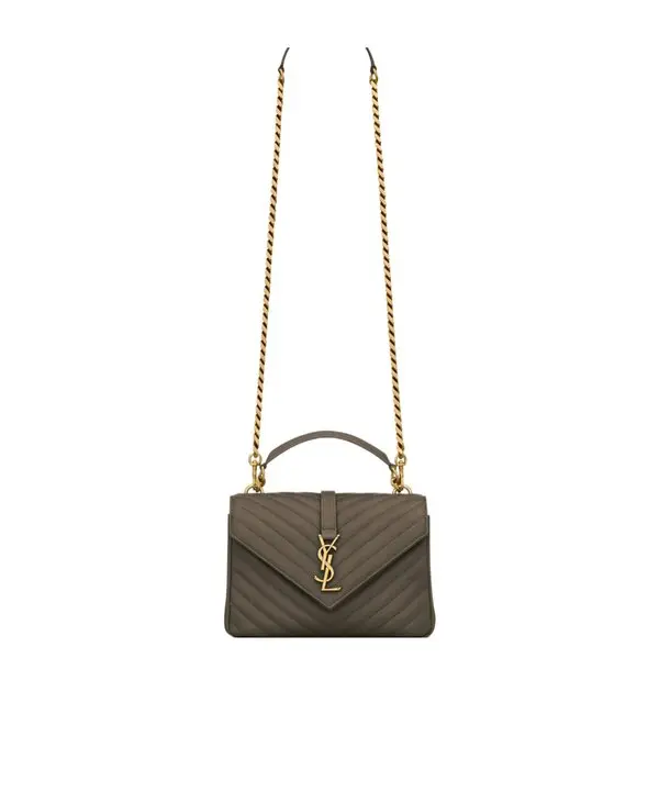 Saint Laurent College Medium Quilted Leather Shoulder Bag