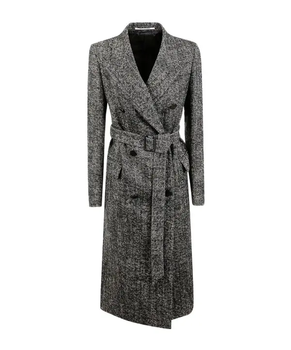 Tagliatore Double-breasted Belted Coat