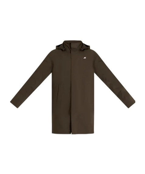 K-WAY Logo Patch Hooded Coat