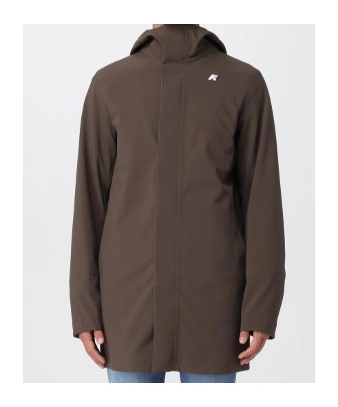 K-WAY Logo Patch Hooded Coat