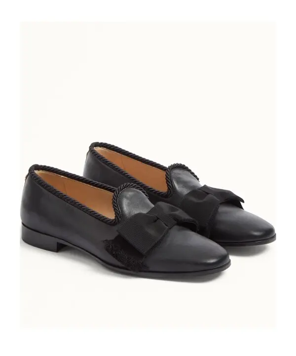 Valentino Garavani Leather Fringe Detailed Slip-on Loafers