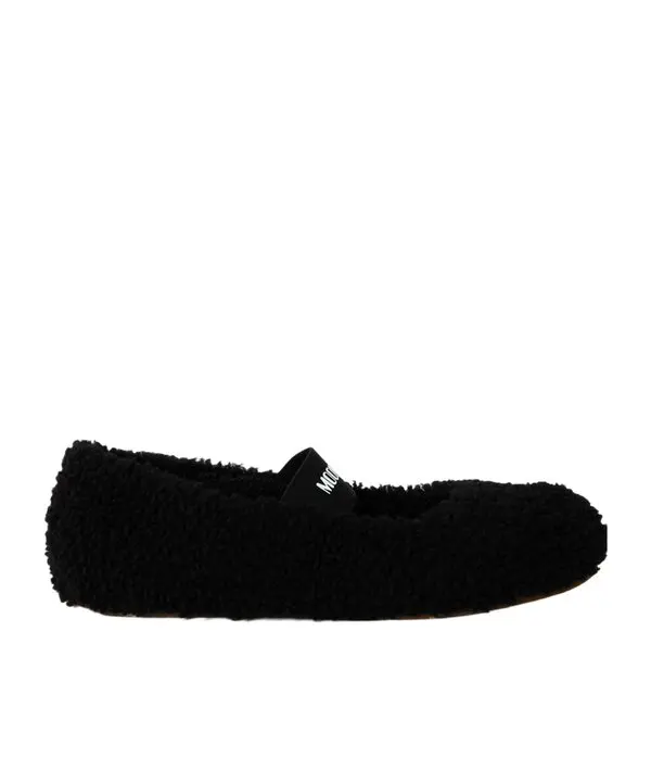 Moon Boot Shearling Ballet Pumps - Black