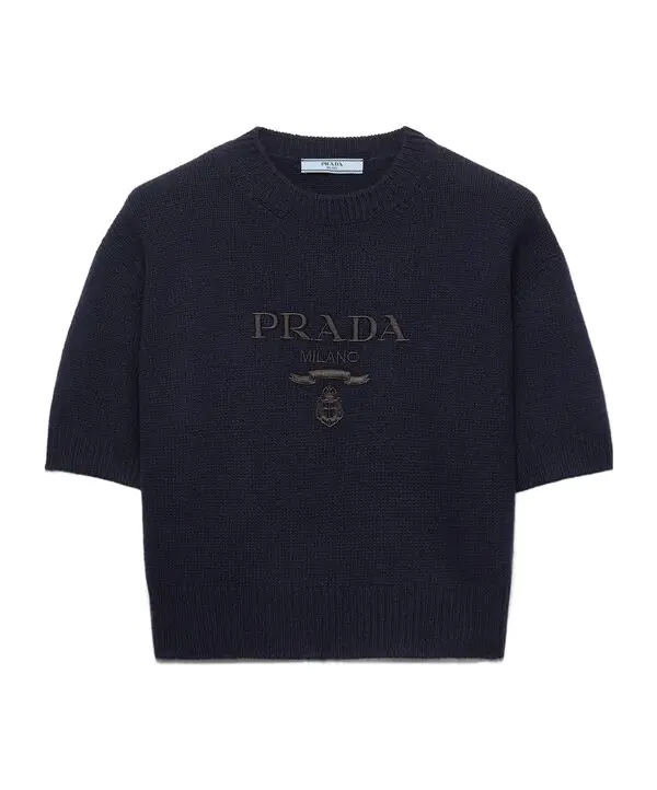 Prada Wool And Cashmere Crew-neck Sweater