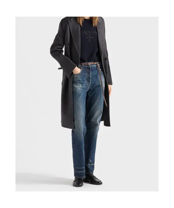 Prada Wool And Cashmere Crew-neck Sweater