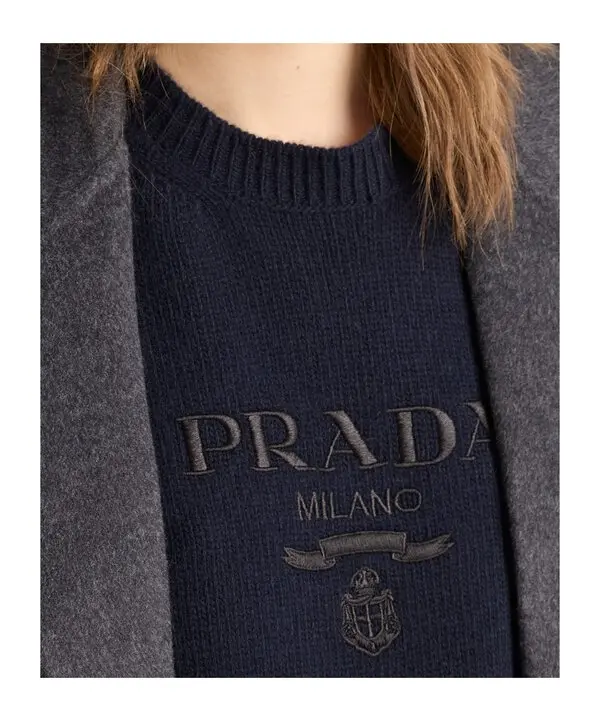 Prada Wool And Cashmere Crew-neck Sweater