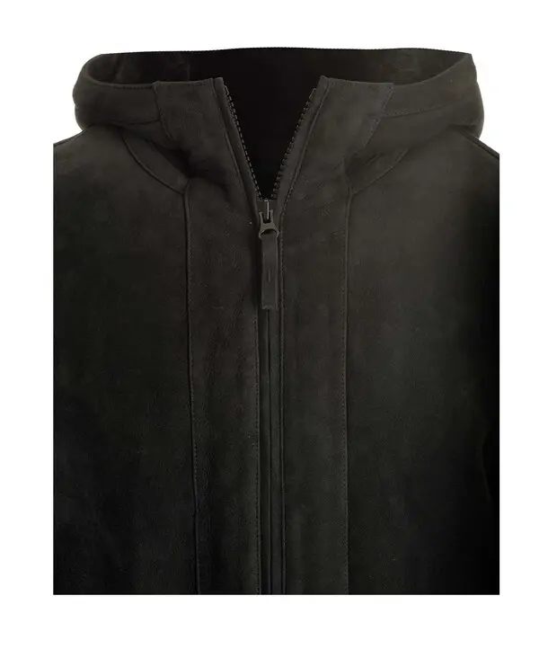 Stone Island Hooded Zip-up Jacket With Patches