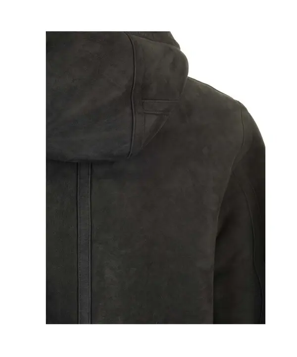 Stone Island Hooded Zip-up Jacket With Patches