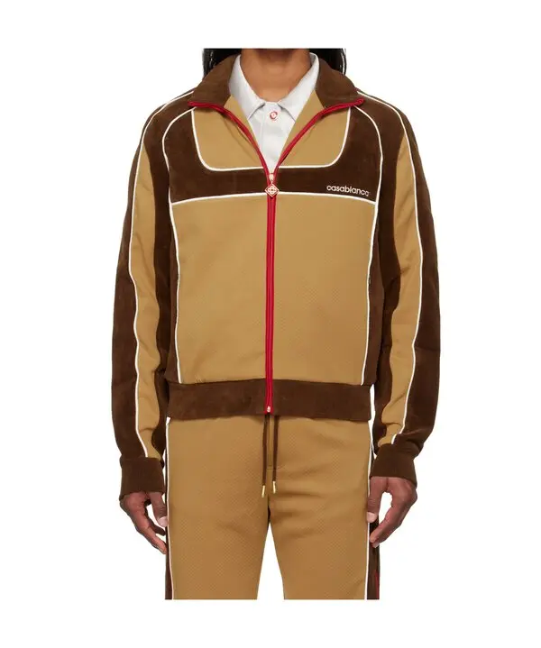 Casablanca Chenille Panelled Track Jacket