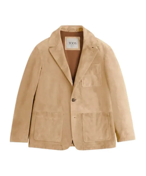 TOD'S Pashmy Suede Blazer With T-stitch Detailing