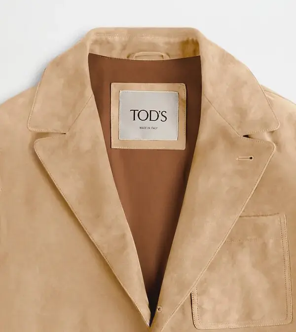 TOD'S Pashmy Suede Blazer With T-stitch Detailing