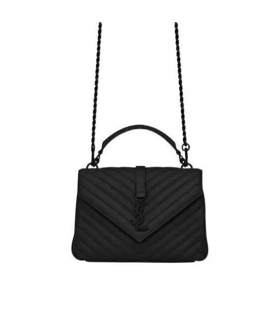 Saint Laurent College Medium Shoulder Bag - Black