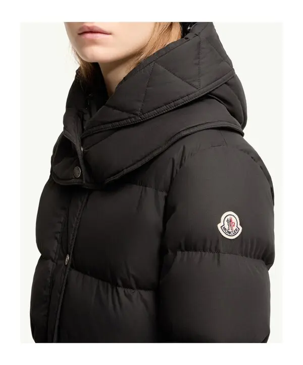 Moncler Pic Hooded Long Down Jacket - Black