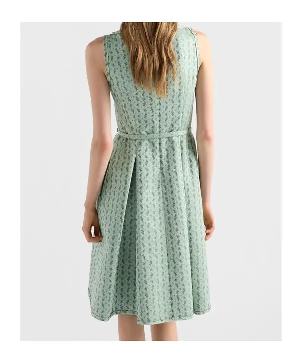 Prada Floral Print Duchess Dress